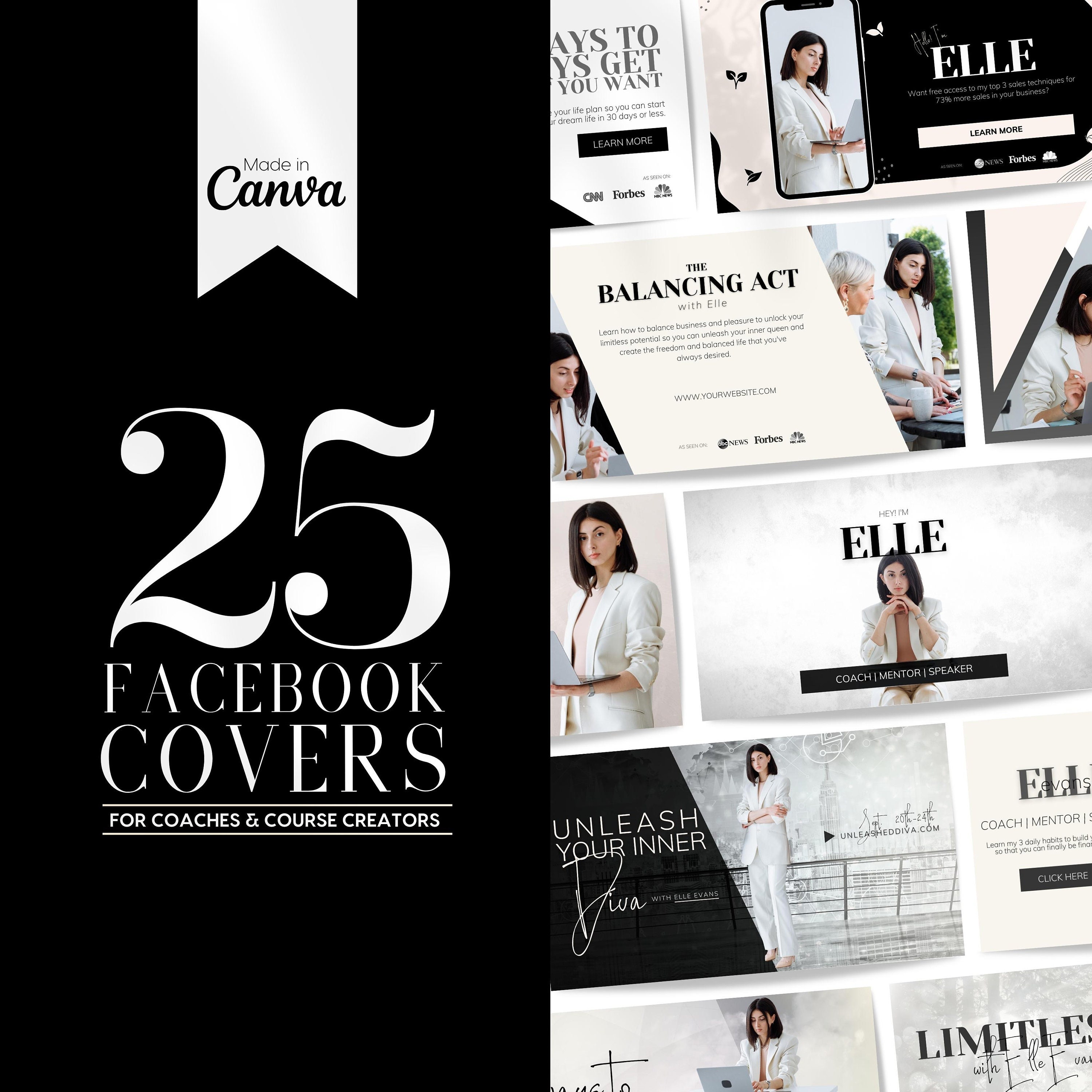 25 Facebook Cover Banner Templates for Coaches and Course Creators ...