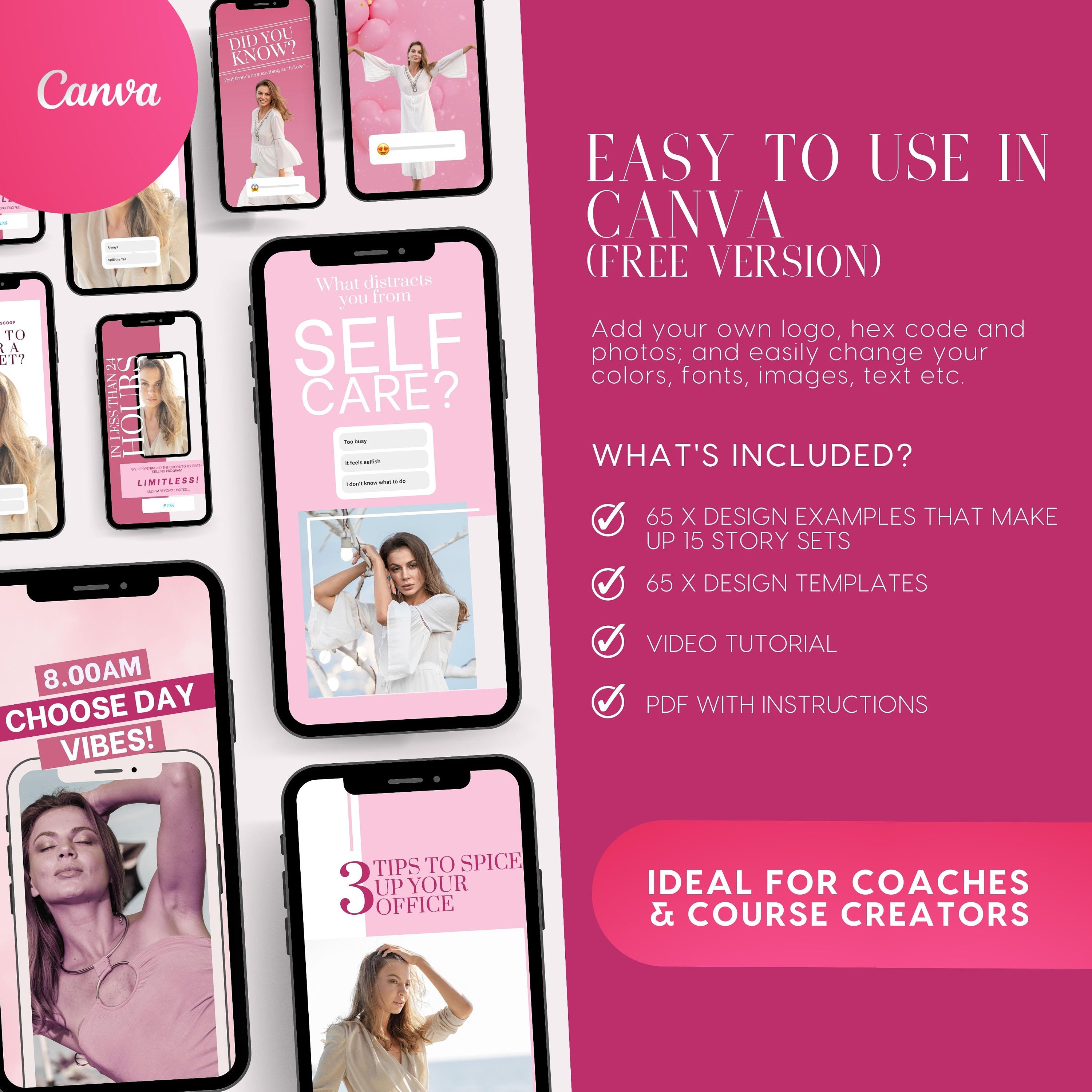 65 Instagram Stories for Coaches and Course Creators | INSTANT DOWNLOAD ...