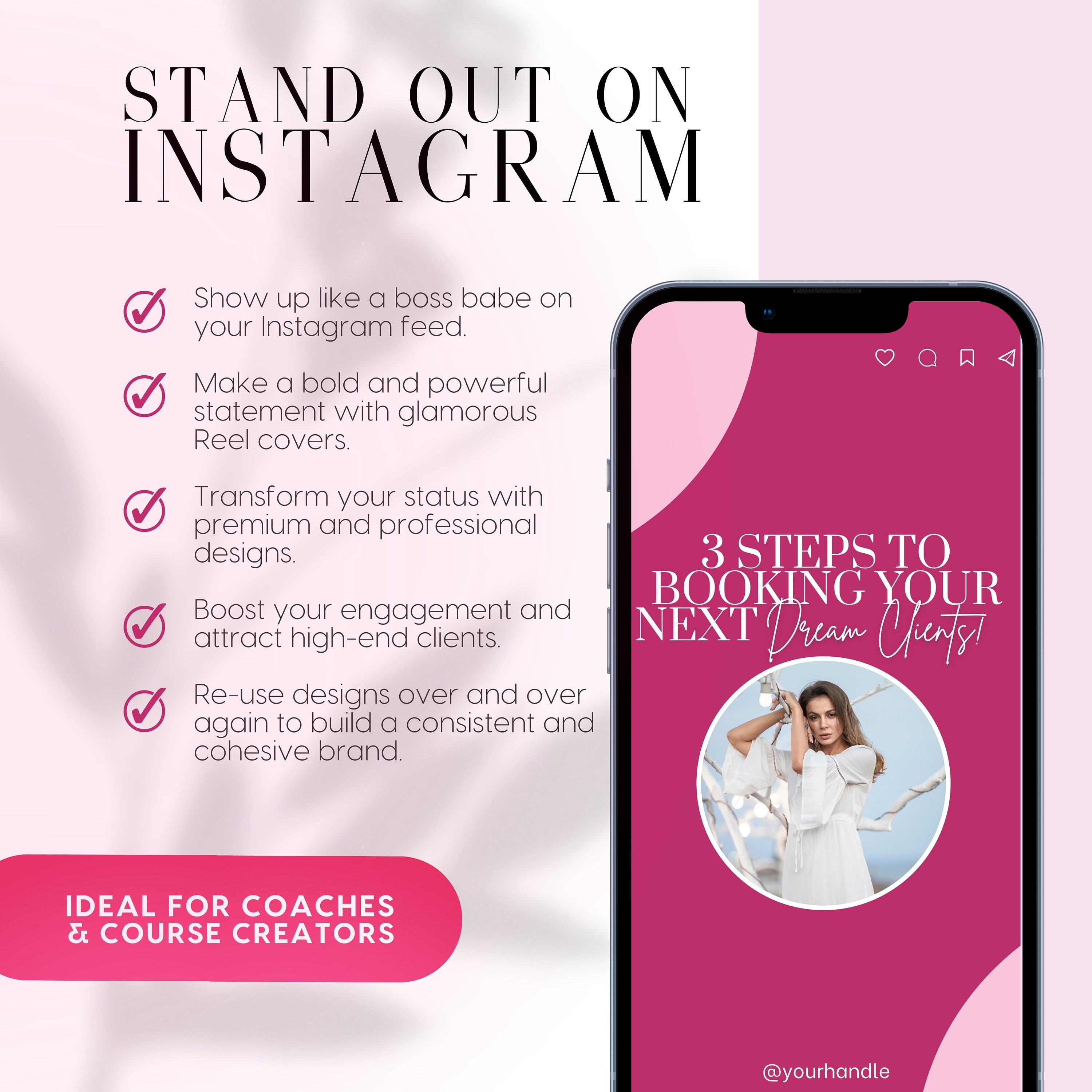 20 Instagram Reel Cover Templates for Coaches & Course Creators INSTANT ...