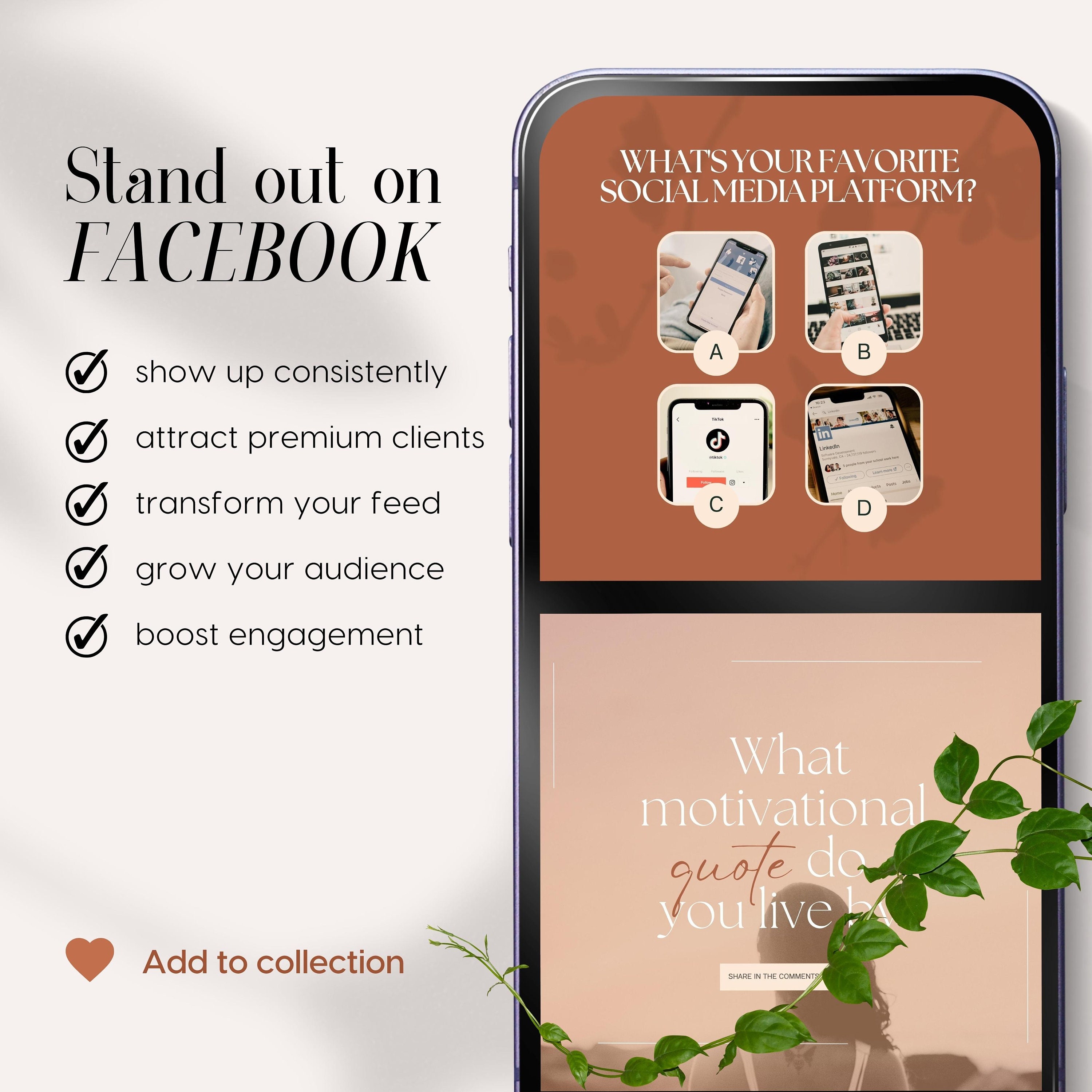 50 Engagement Post Facebook Templates for Women Entrepreneurs INSTANT ...