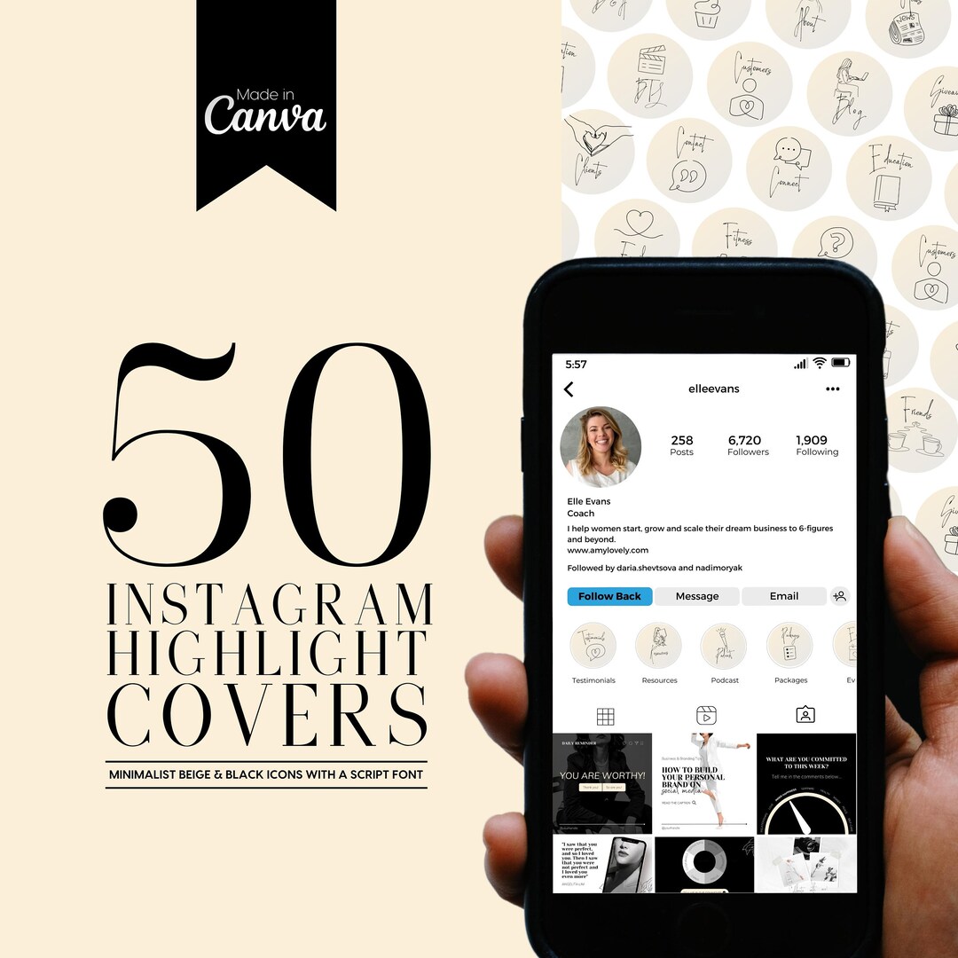 50 Plantillas de portada minimalistas y lujosas para historias de ...
