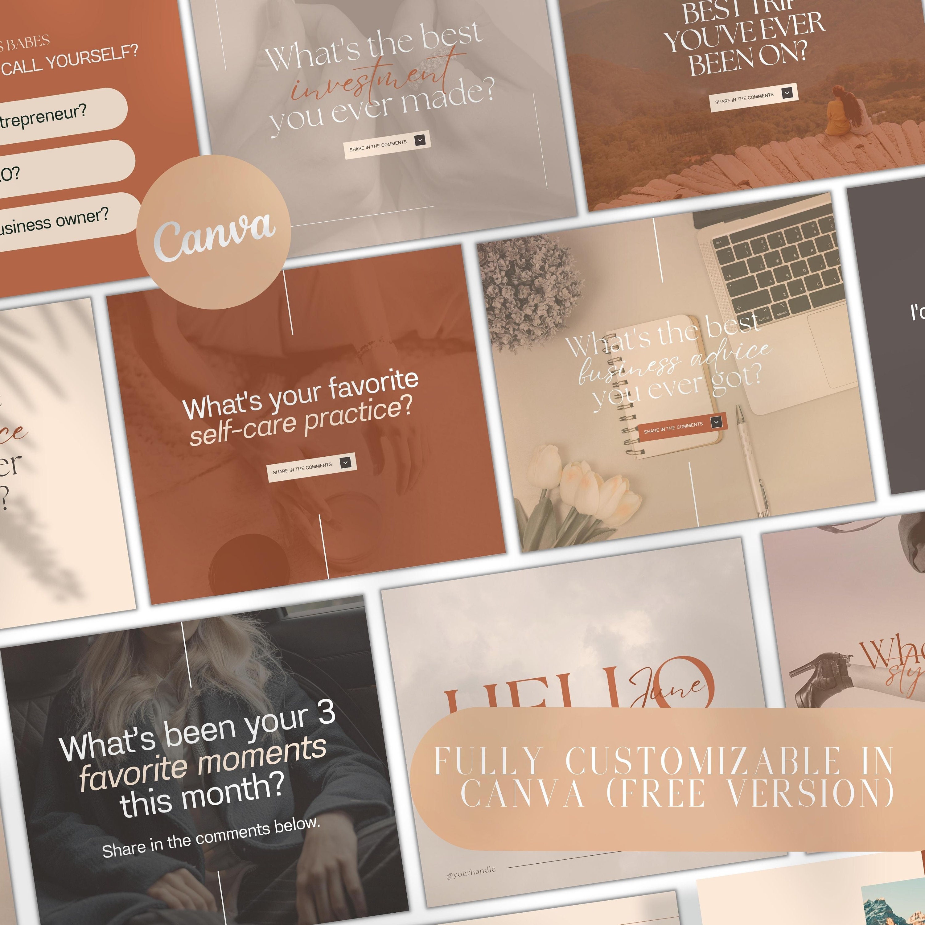 50 Engagement Post Facebook Templates for Women Entrepreneurs INSTANT ...