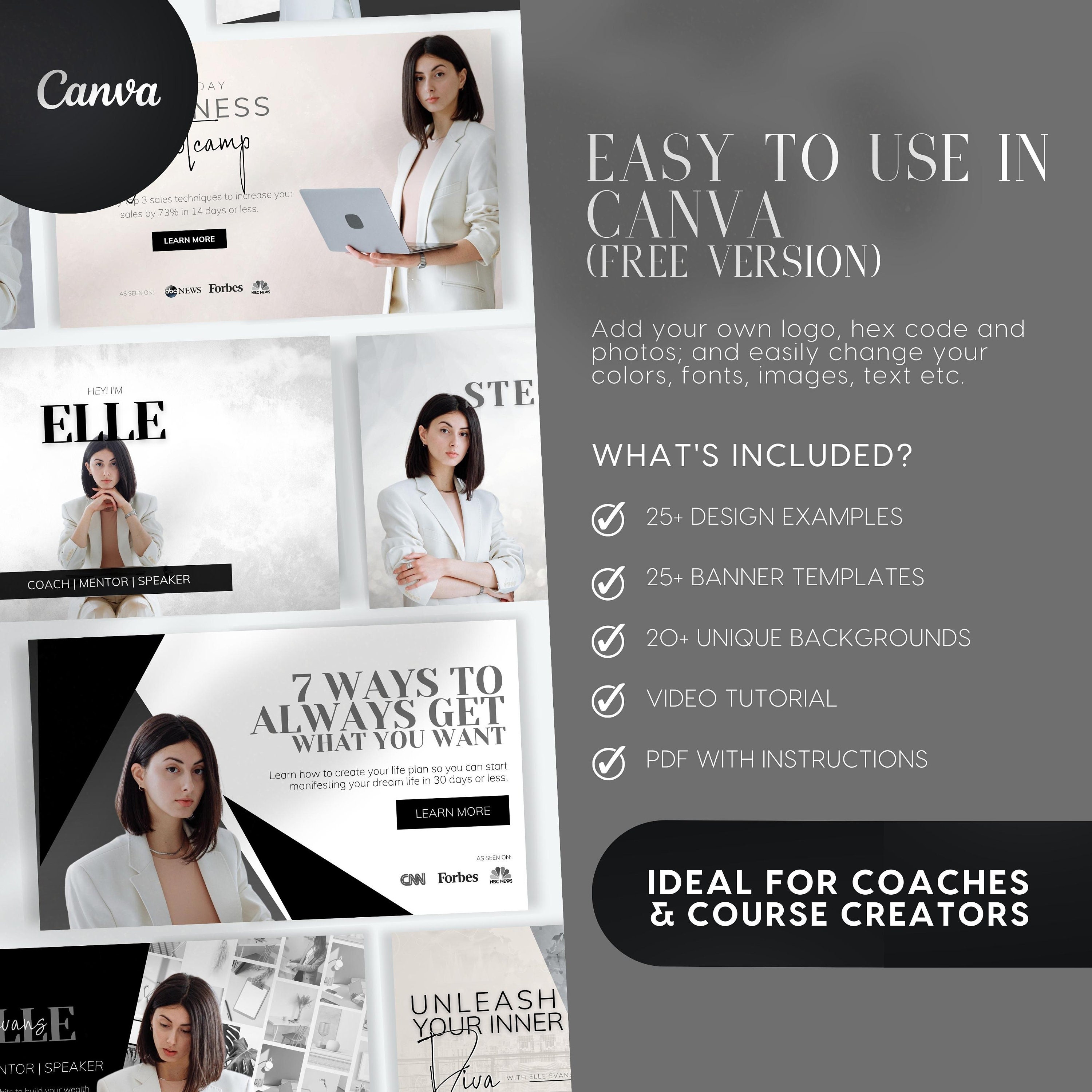 25 Facebook Cover Banner Templates for Coaches and Course Creators ...