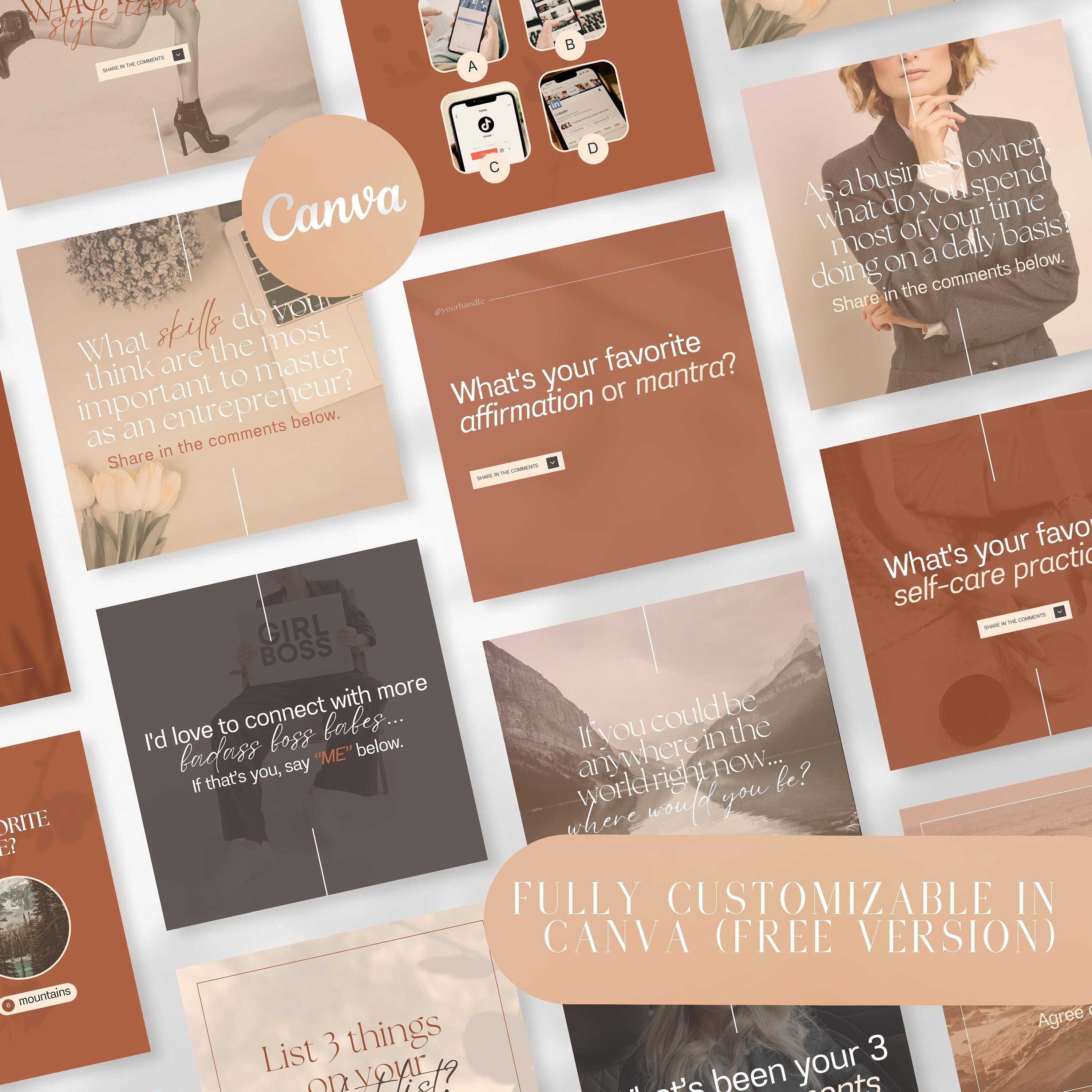 50 Instagram Engagement Post Templates for Women Entrepreneurs ...