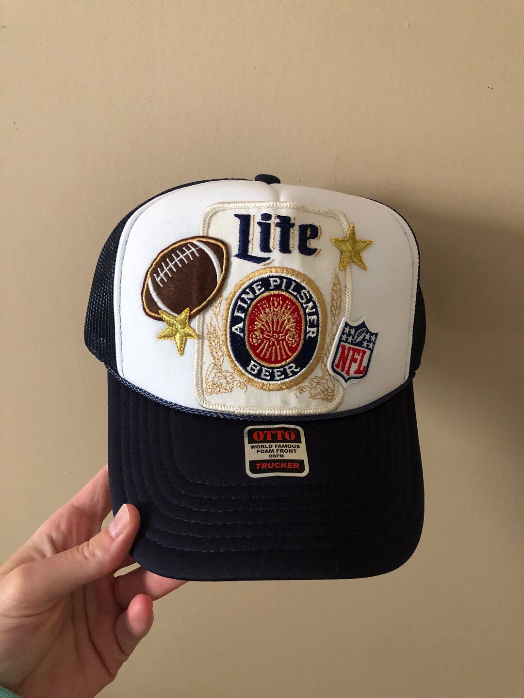 Miller Lite NFL Trucker With Patches - Etsy Canada