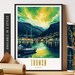 Tromso Poster Norway Northern Lights Wall Art Tromso Norway Art Print ...