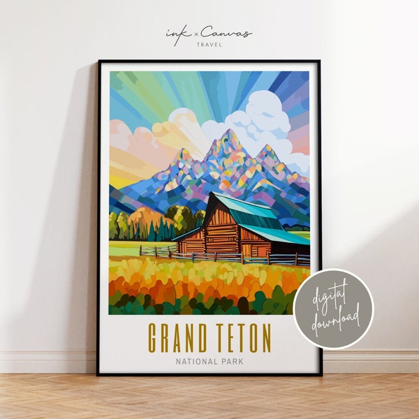 Teton Range Poster - Etsy