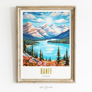 Banff National Park Poster Banff Art Print Banff Mountain Decor Banff ...