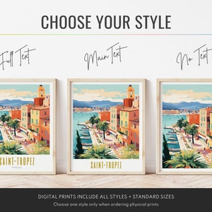 Saint Tropez Print Old Town St. Tropez Wall Art Saint-tropez Poster France Travel Poster French ...