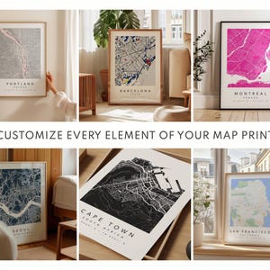 Personalized Map Print Custom Map Wall Art Where We First Met Map ...
