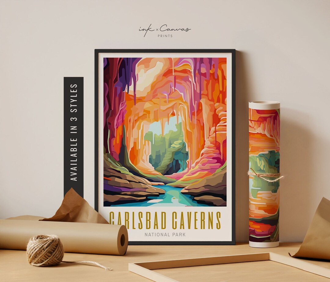 Carlsbad Caverns Poster US National Park Carlsbad Caverns National Park ...