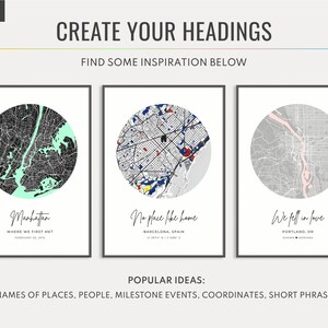 Custom City Map Print Custom Map Poster Personalized Map Wall Art City ...