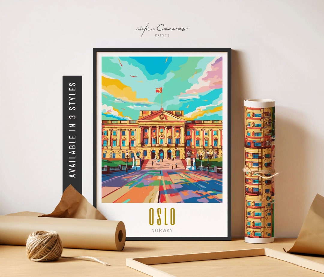 Oslo Norway Poster Royal Palace Oslo Art Print Oslo Poster Oslo Travel ...