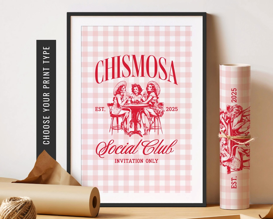 Chismosa Social Club Wall Art Personalized Gift for Latina Friends ...