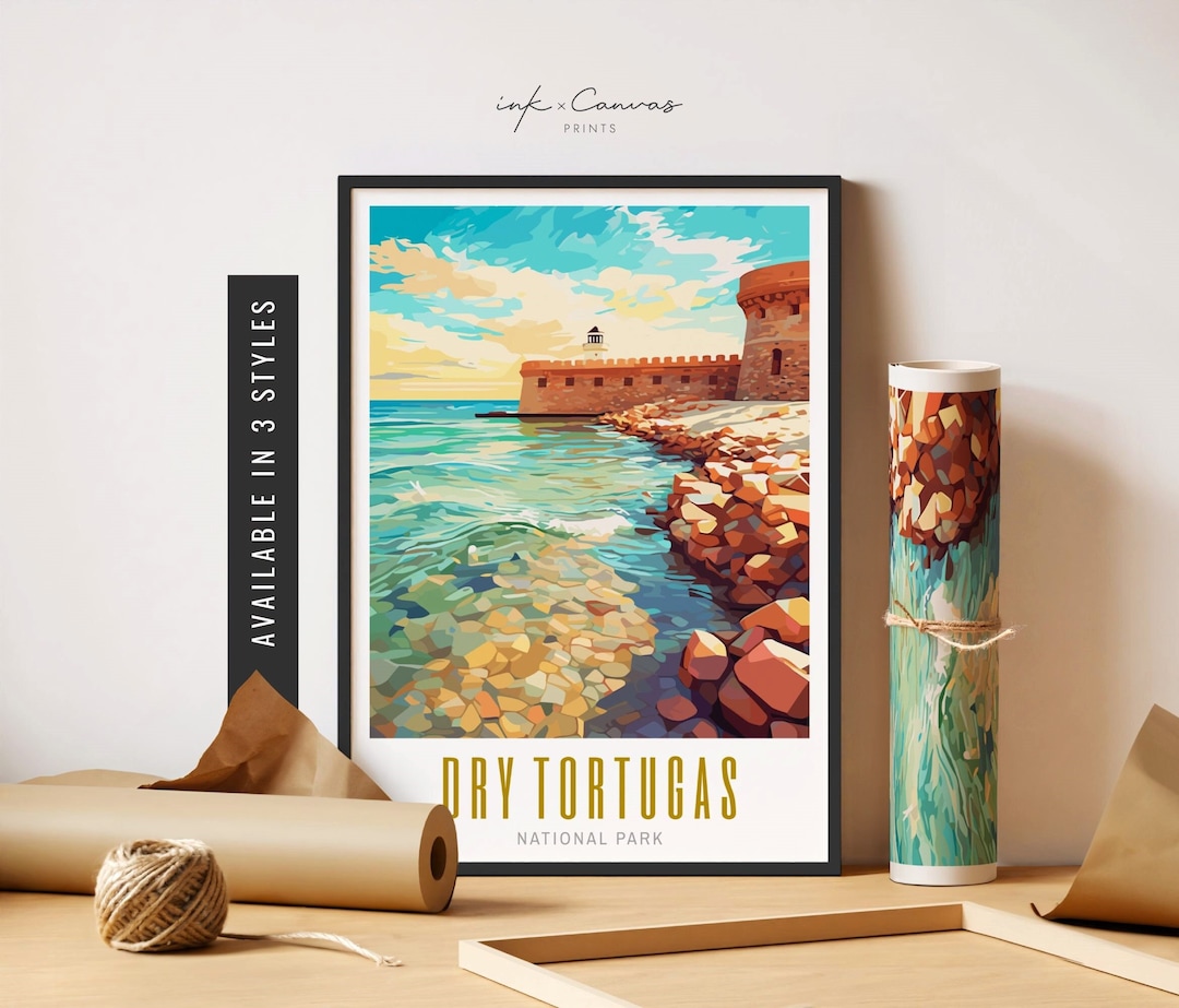 Dry Tortugas National Park Poster Dry Tortugas Print US National Parks ...