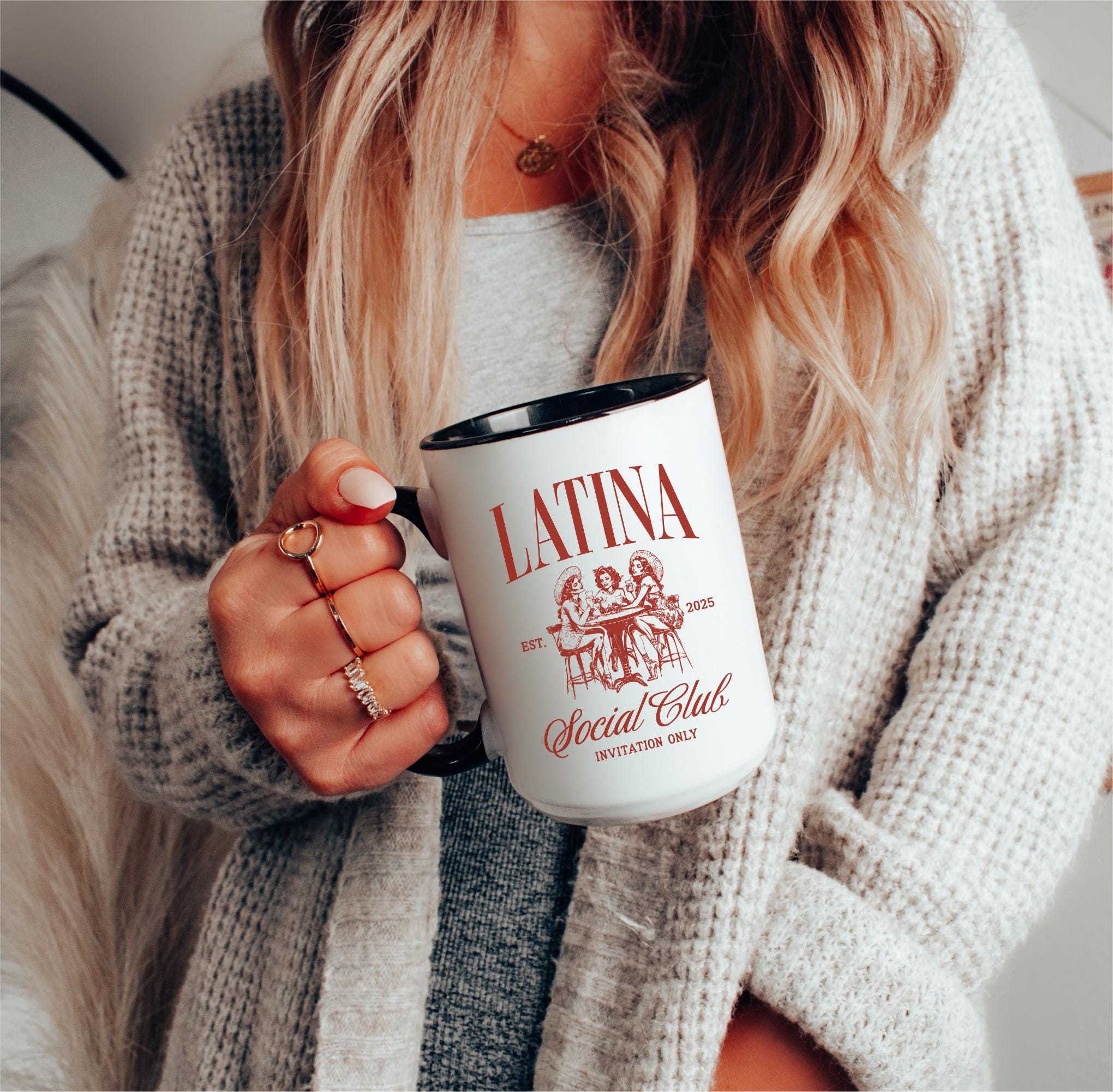 Custom Social Club Mug Gift for Latina Chismosa Coffee Mug Funny Gift ...