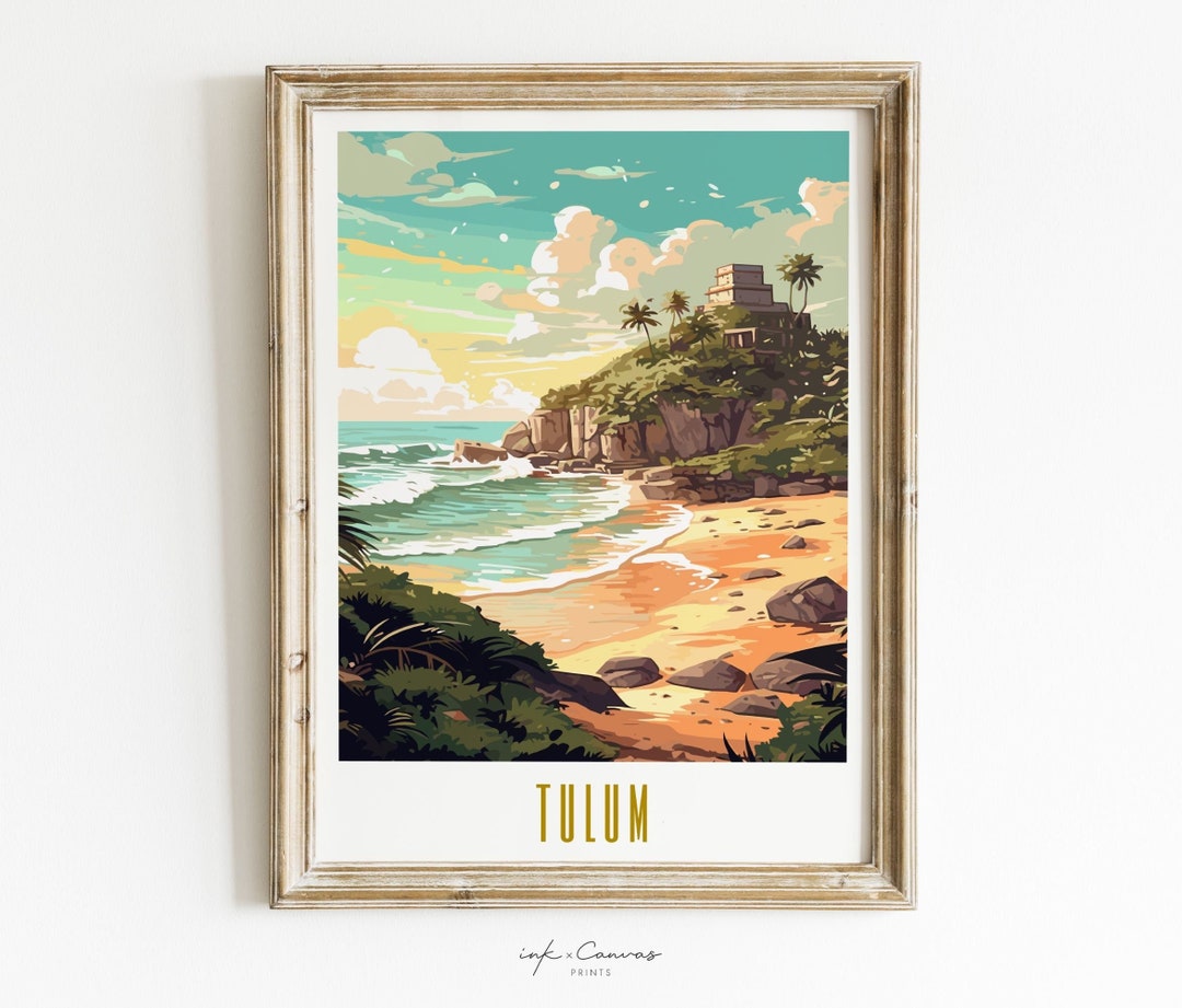 Tulum Print Mexico Wall Art Mayan Ruins Tulum Poster Beach Prints ...