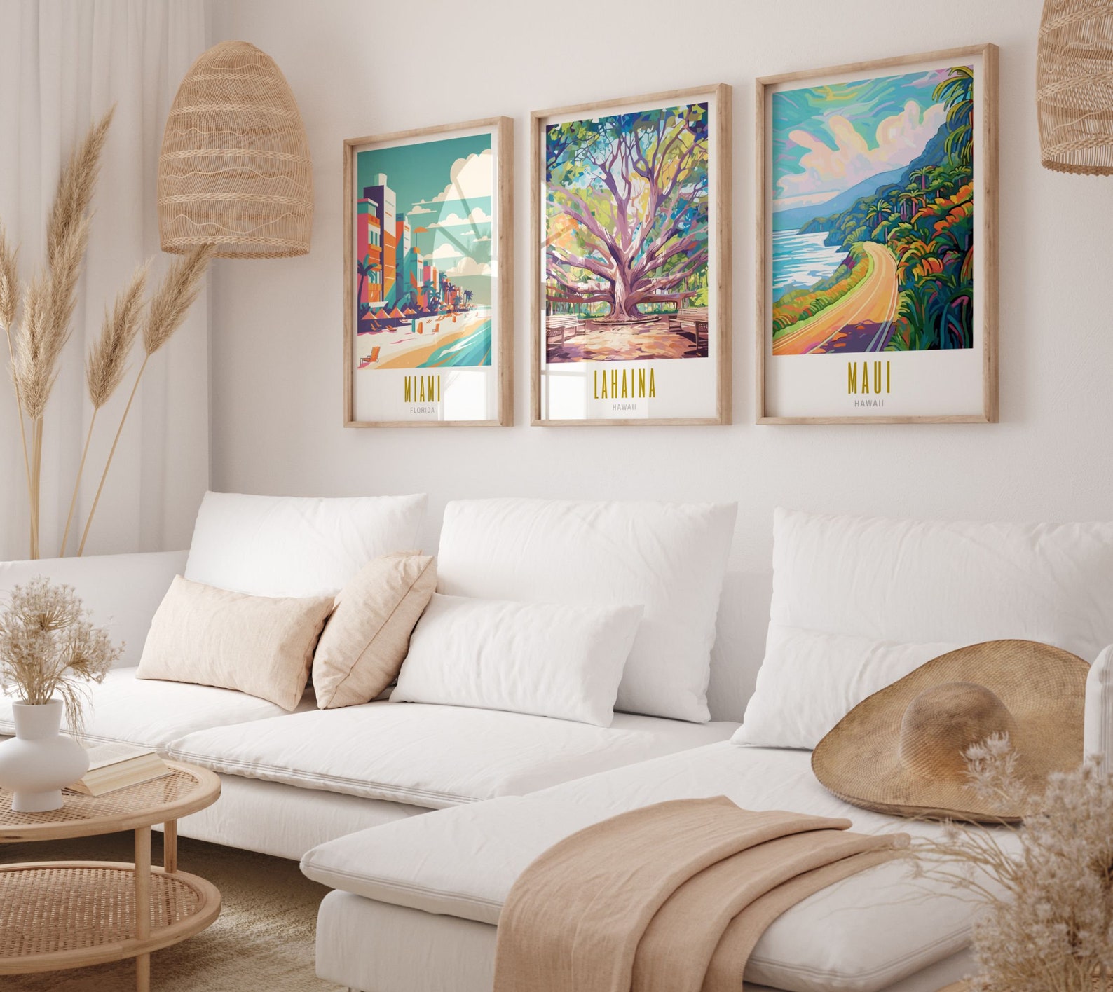 Maui Art Print Lahaina Strong Maui Print Road to Hana Maui Travel ...