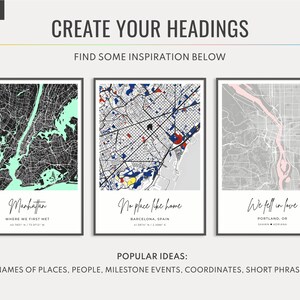 Custom City Map Print Custom Map Poster Personalized Map Wall Art City ...