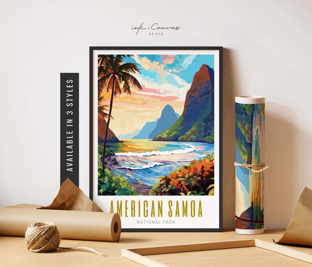 American Samoa National Park Poster American Samoa Art Print Nature ...