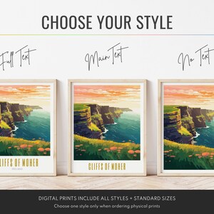 Cliffs of Moher Art Print Ireland Landscape Wall Art Cliffs of Moher ...