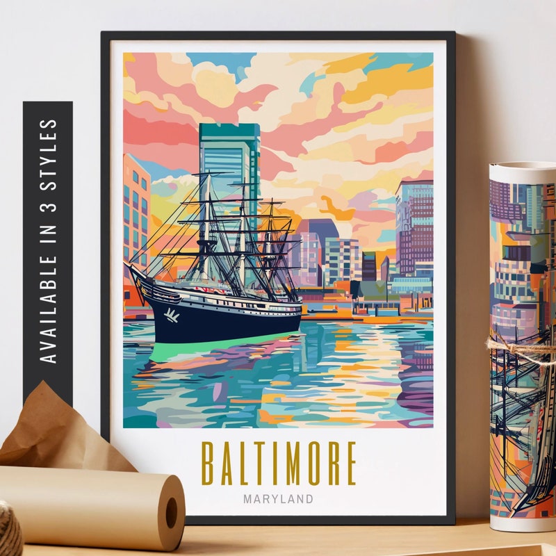 Baltimore Travel Poster - Etsy