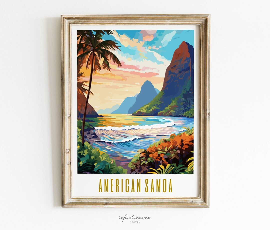 American Samoa National Park Poster Samoan Art Scenery Artwork - Etsy