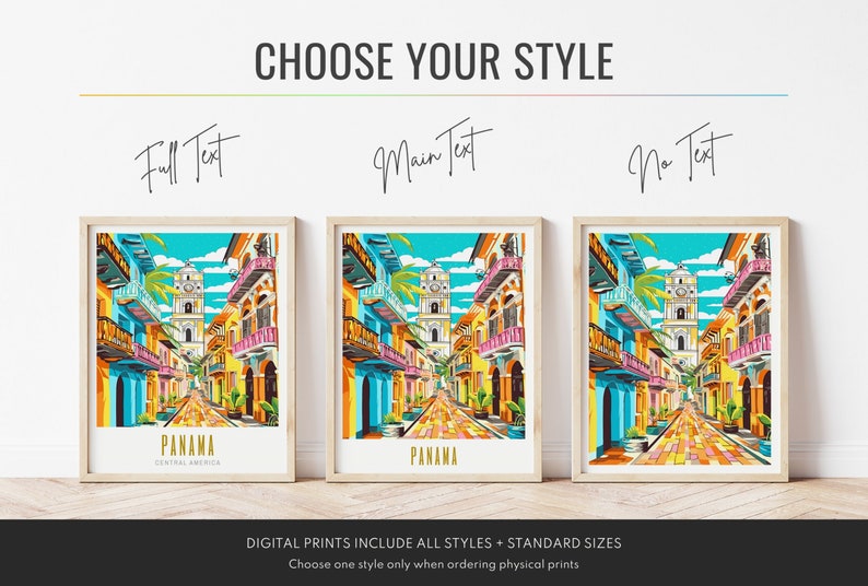 Panama Art Print Central America Art Old Town Panama Travel Poster ...