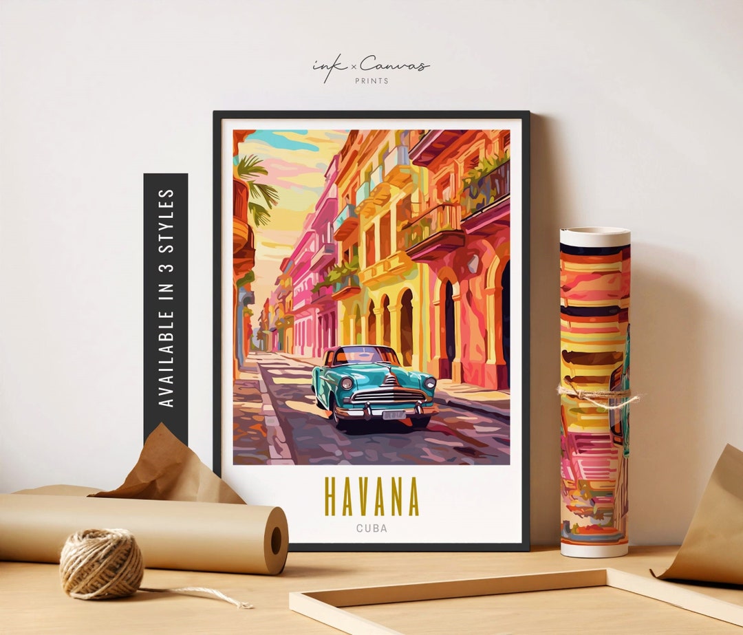 Havana Cuba Travel Poster Havana Print Cuba Wall Art Cuba Art Print ...
