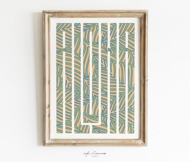 Aloha Wall Art Hawaii Artwork Aloha Typography Print Aloha Hawaii Decor ...
