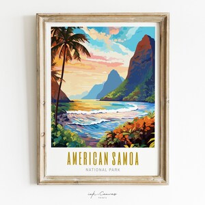 American Samoa National Park Poster American Samoa Art Print Nature ...
