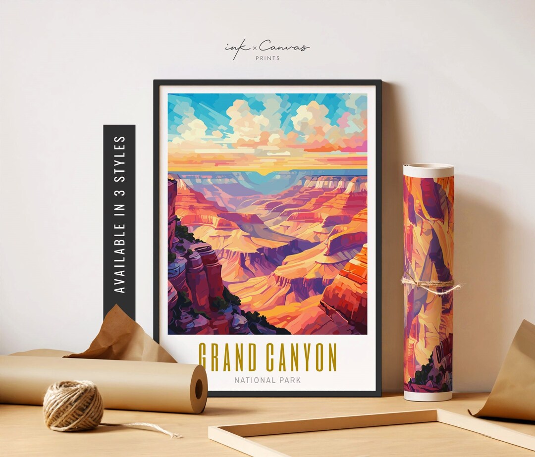 Grand Canyon Wall Art US National Park Poster Grand Canyon Travel ...