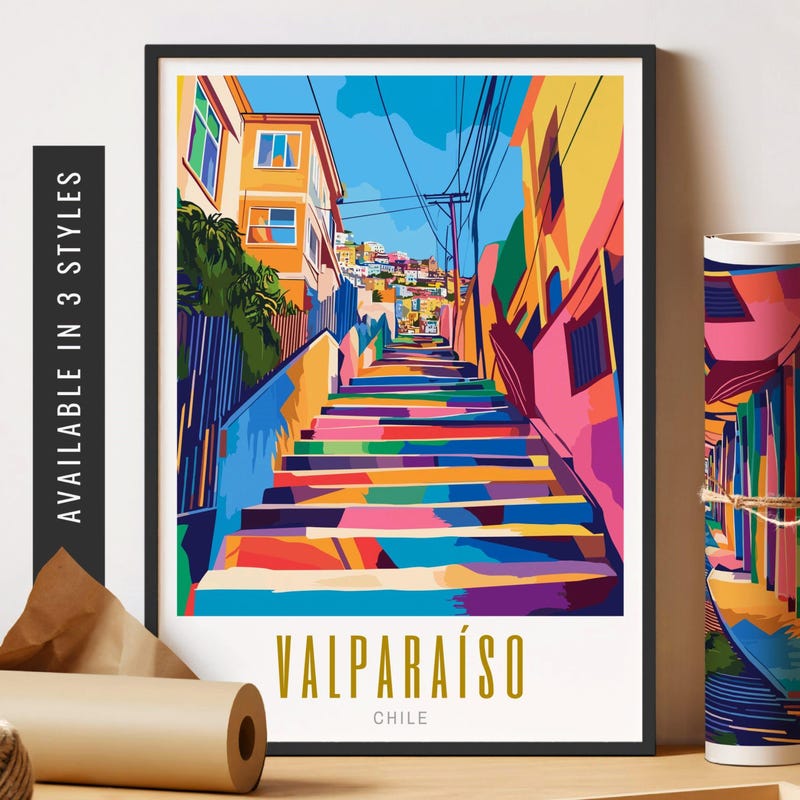 Travel Poster Chile - Etsy