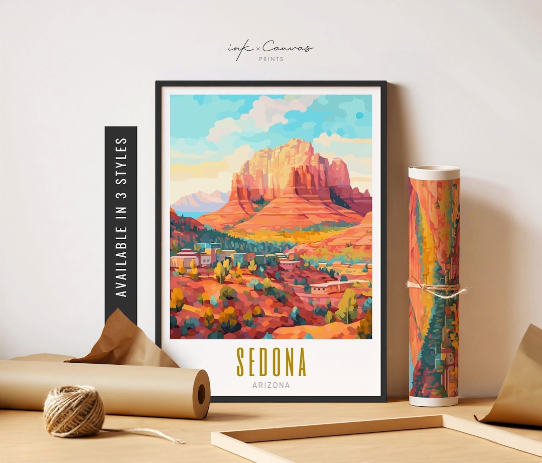 Sedona Arizona Art Cathedral Rock Sedona Wall Art Bell Rock Sedona ...