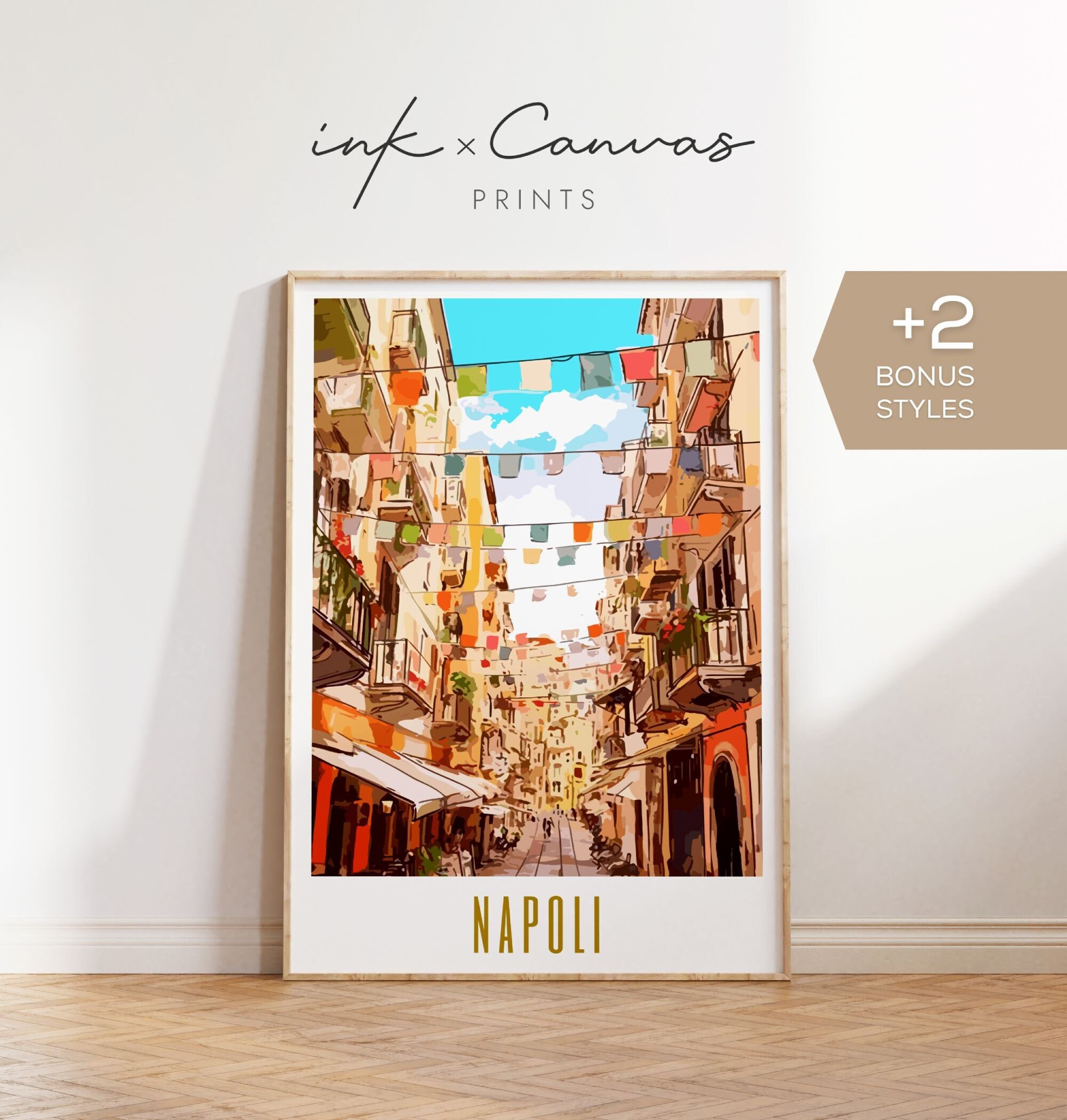 Napoli Travel Poster Naples Italy Poster Maximal Decor Mid - Etsy