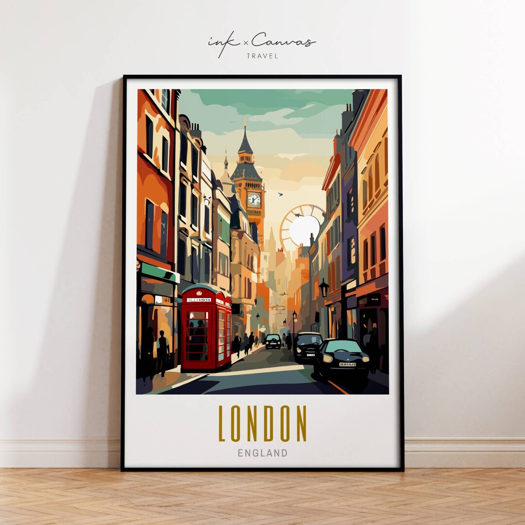 London England Travel Poster Big Ben Clock Art England Decor London ...