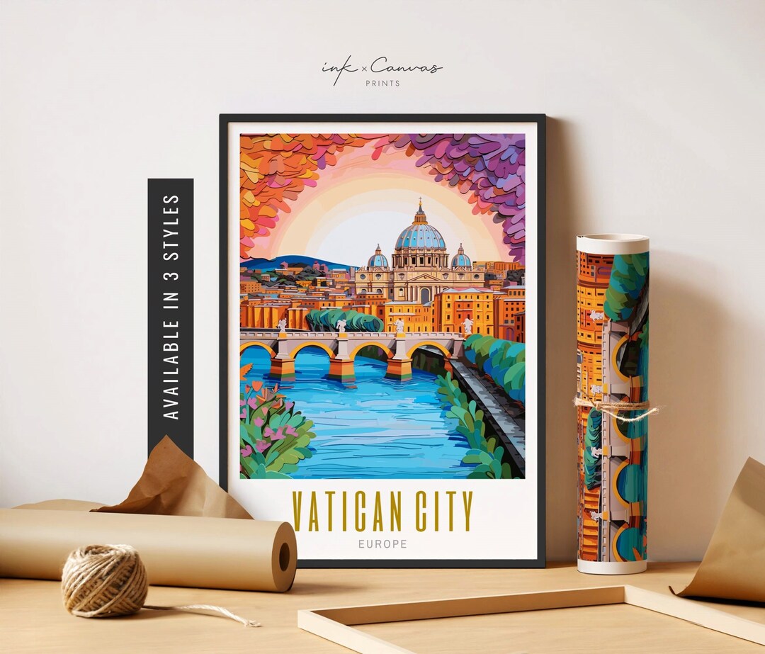 Vatican City Poster Vatican Art Print European Cities Prints Vatican ...