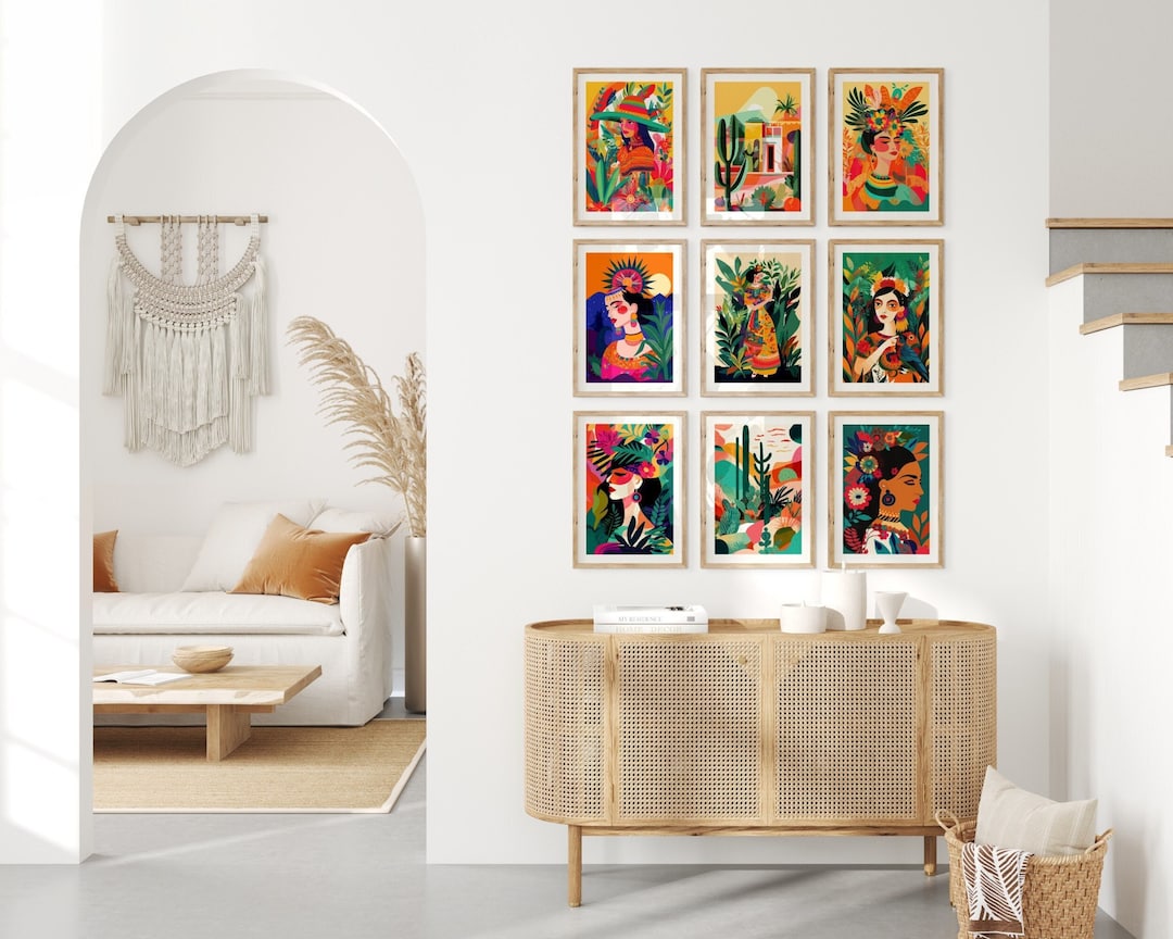 Maximal Decor Latina Art Set of 10 Digital Prints Maximalist Wall Art ...