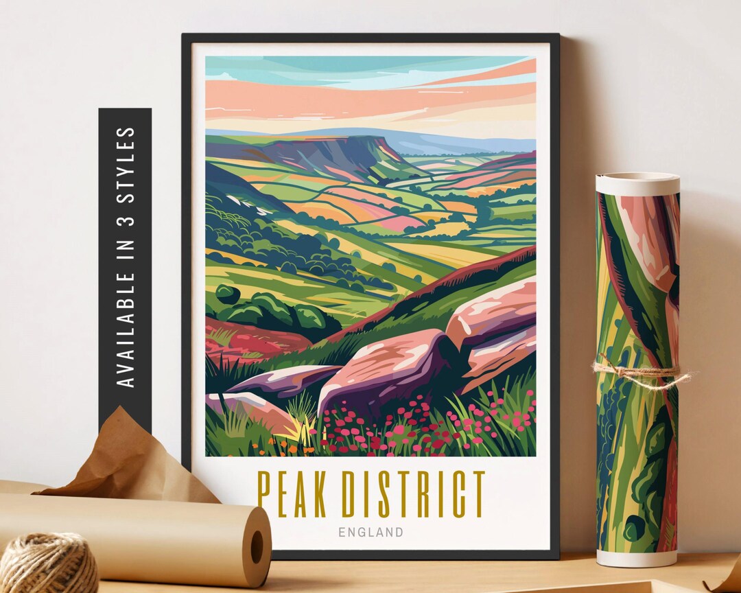 Peak District England Print Landscape Wall Art Peak District National ...