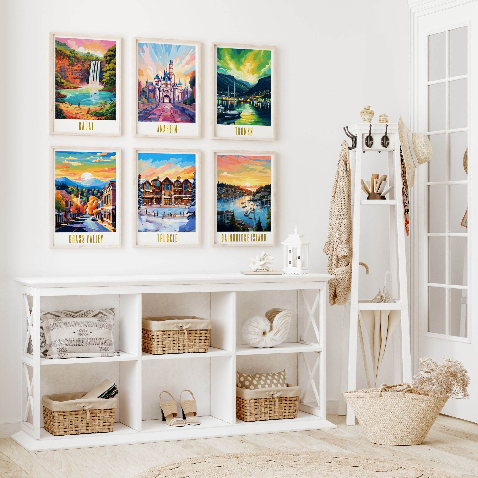 Tromso Poster Norway Northern Lights Wall Art Tromso Norway Art Print ...