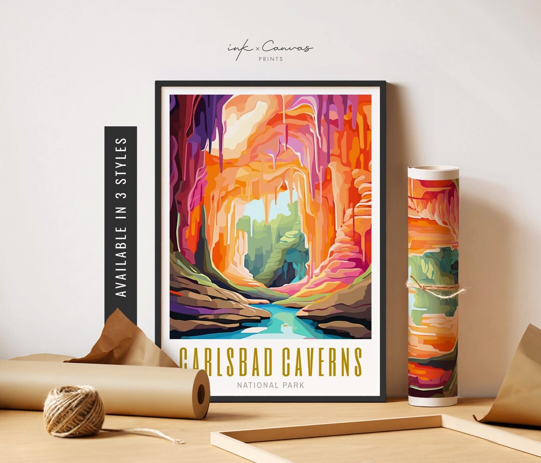 Carlsbad Caverns Poster US National Park Carlsbad Caverns National Park ...