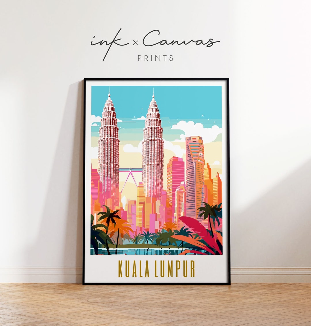 Kuala Lumpur Travel Poster Malaysia Poster Maximal Decor Mid - Etsy