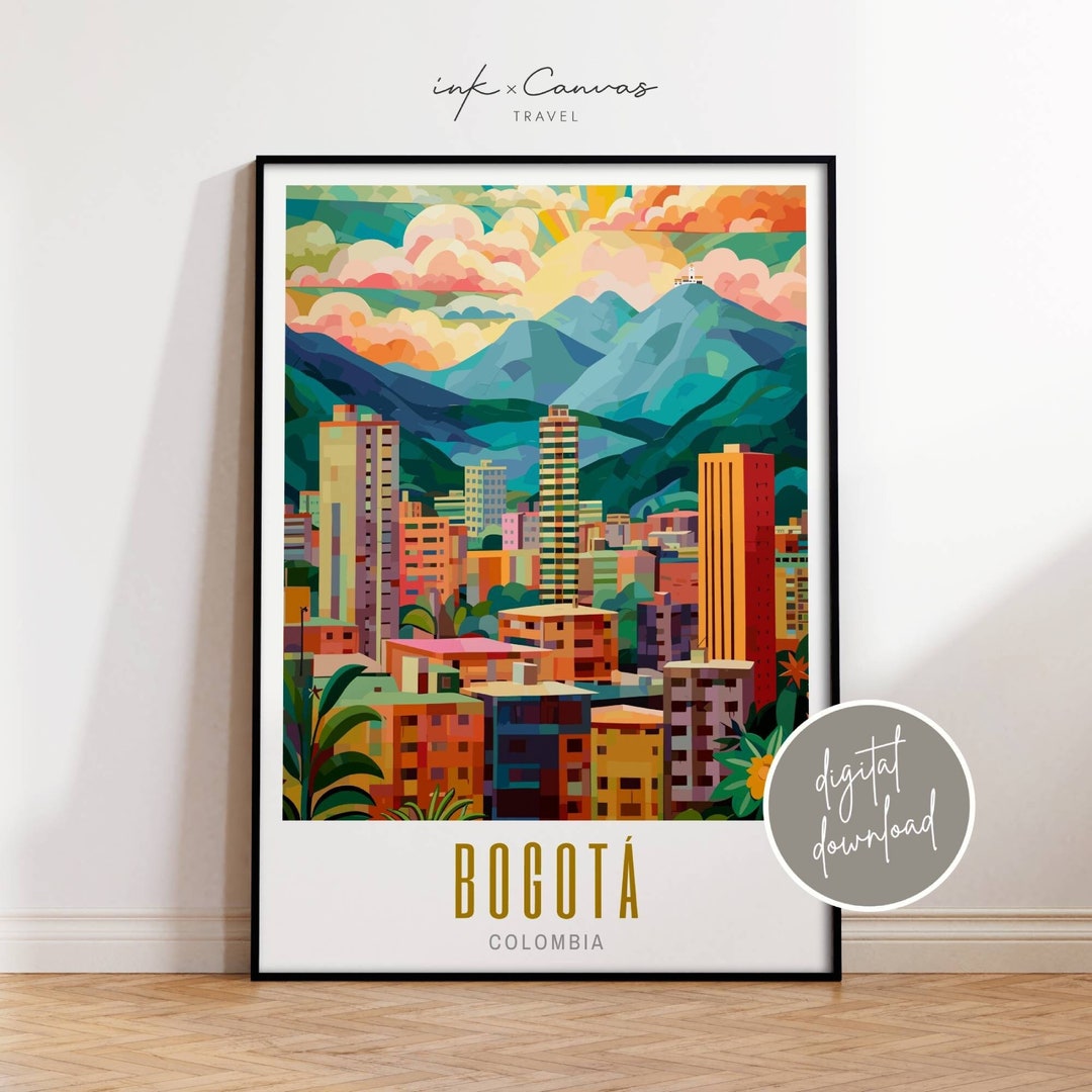 Bogota Travel Poster Colombia Poster Maximal Decor Bogota Colombia ...