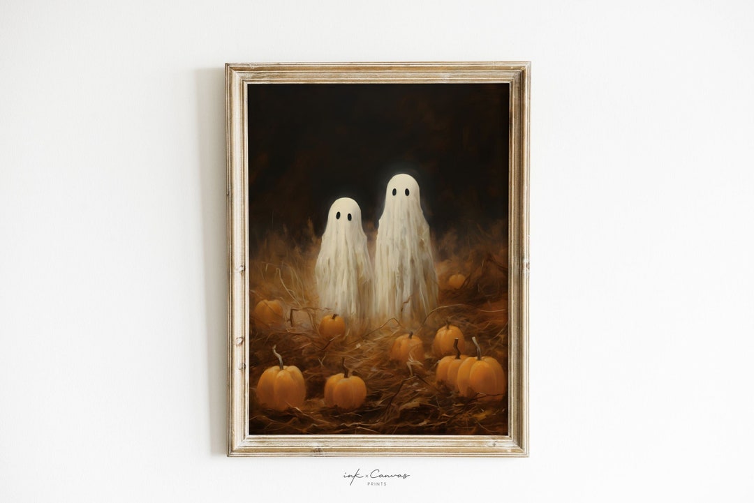 Halloween Wall Art Cute Ghosts Digital Prints Vintage Halloween Decor ...
