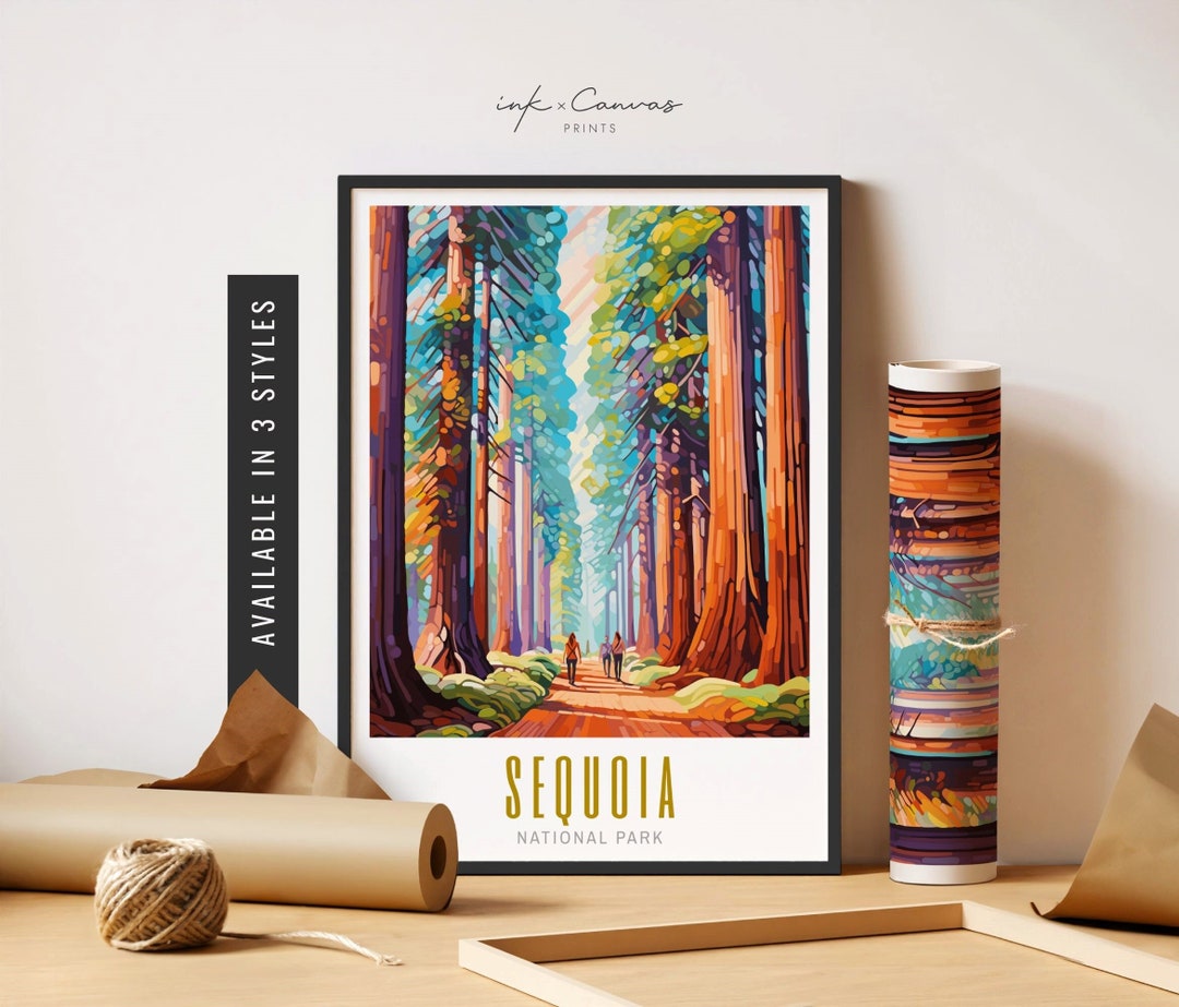 Sequoia National Park Poster Sequoia National Park Print Sequoia Tree ...