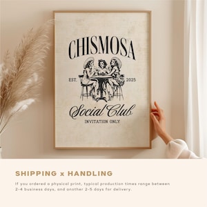 Chismosa Social Club Wall Art Personalized Gift for Latina Friends ...