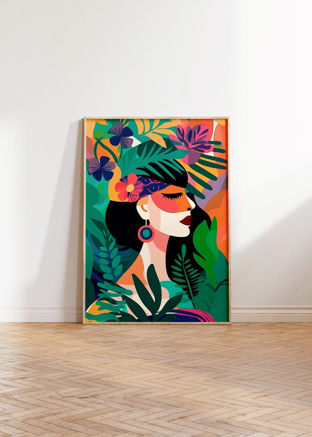 Maximalist Wall Art Latina Printable Poster Naive Art Hispanic - Etsy