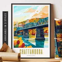 Chattanooga Line Drawing, Chattanooga Skyline Drawing, Chattanooga ...