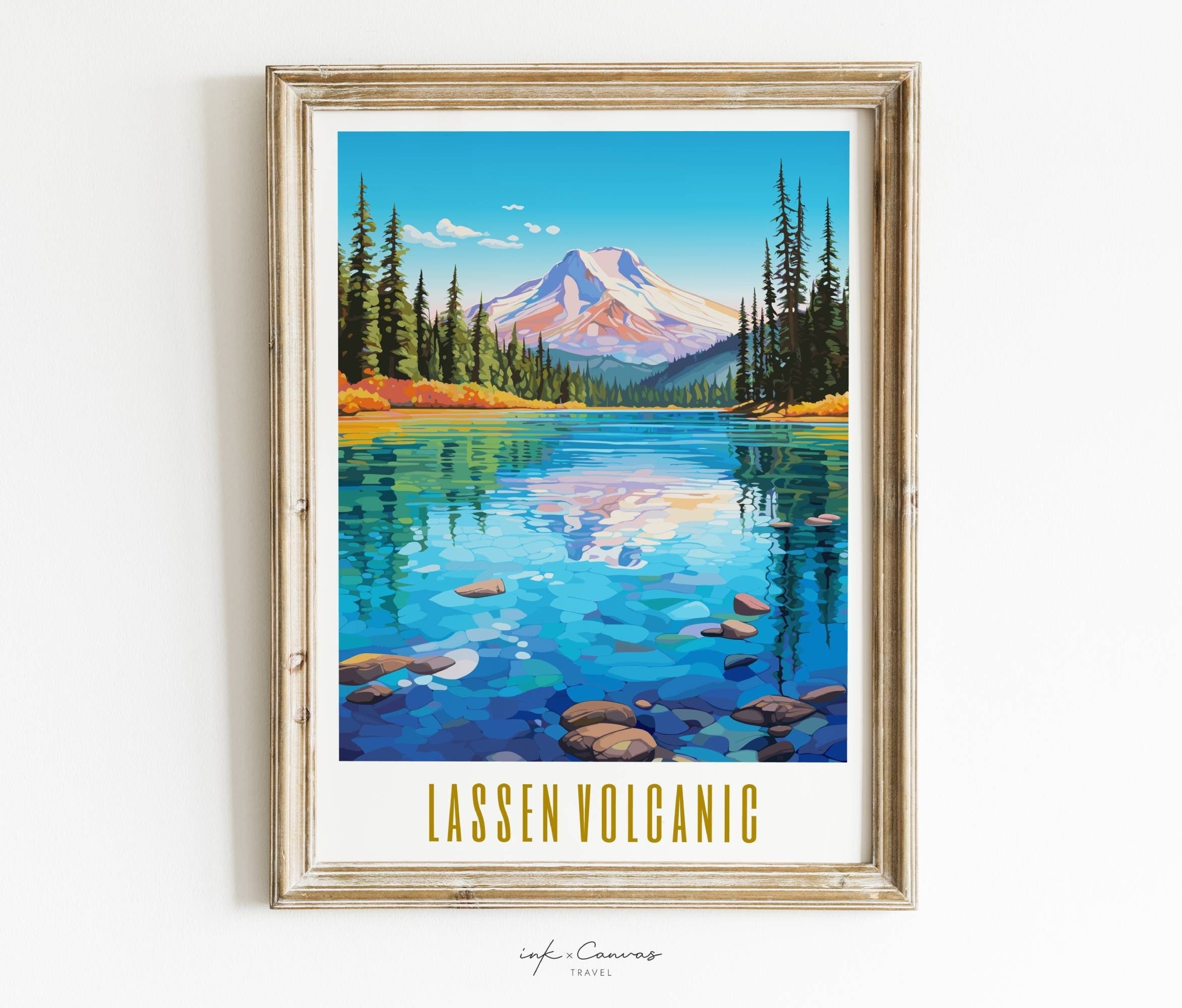 Lassen Volcanic National Park Poster California Lassen Park - Etsy