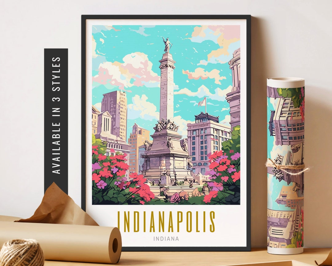 Indianapolis Wall Art Soldiers and Sailors Monument Indianapolis Poster ...